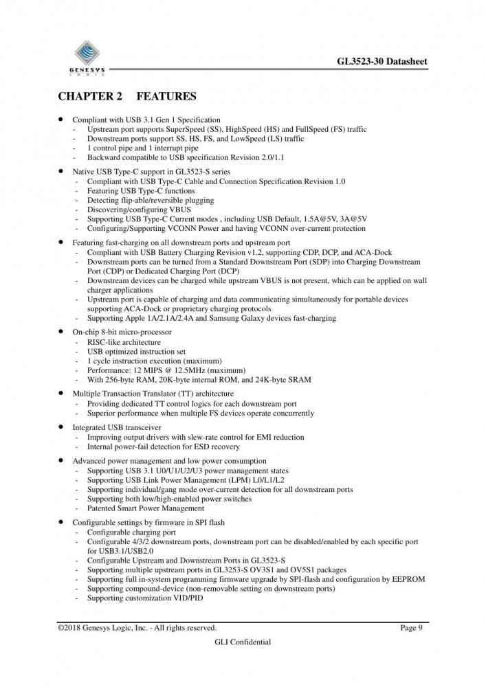 GL3523 datasheet page 9