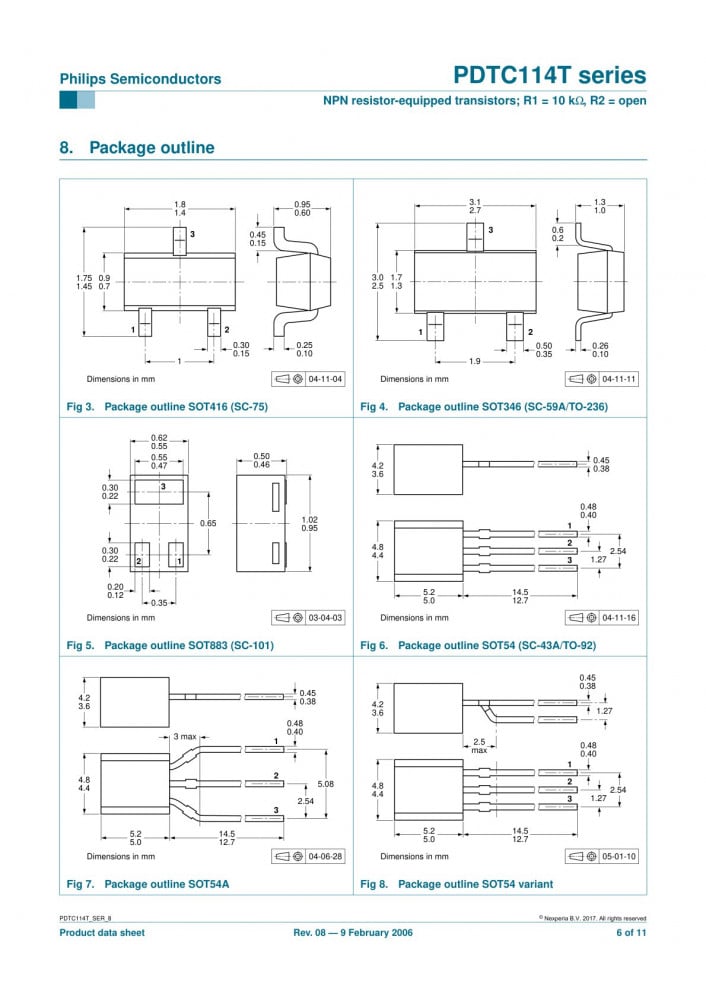 PDTC114T datasheet page 6