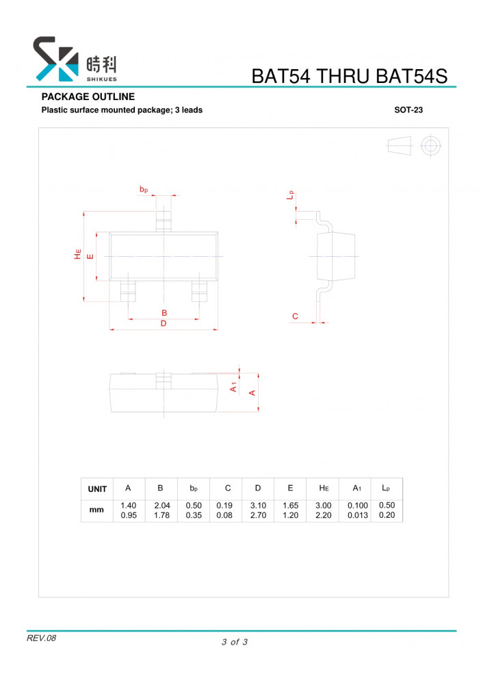 BAT54A datasheet page 3
