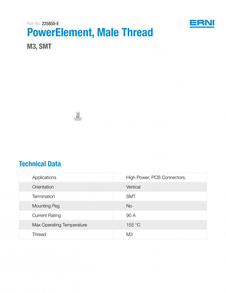 TE Connectivity 225850-E technical document page 1
