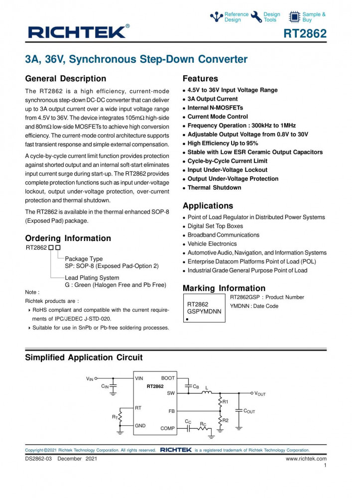RT2862 technical document, page 1