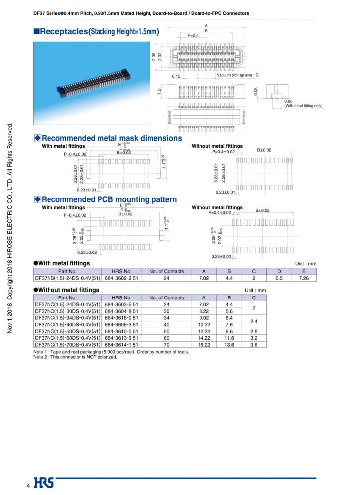 HRS DF37 Series datasheet page 4