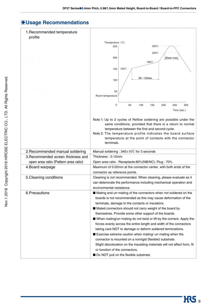 HRS DF37 Series datasheet page 9