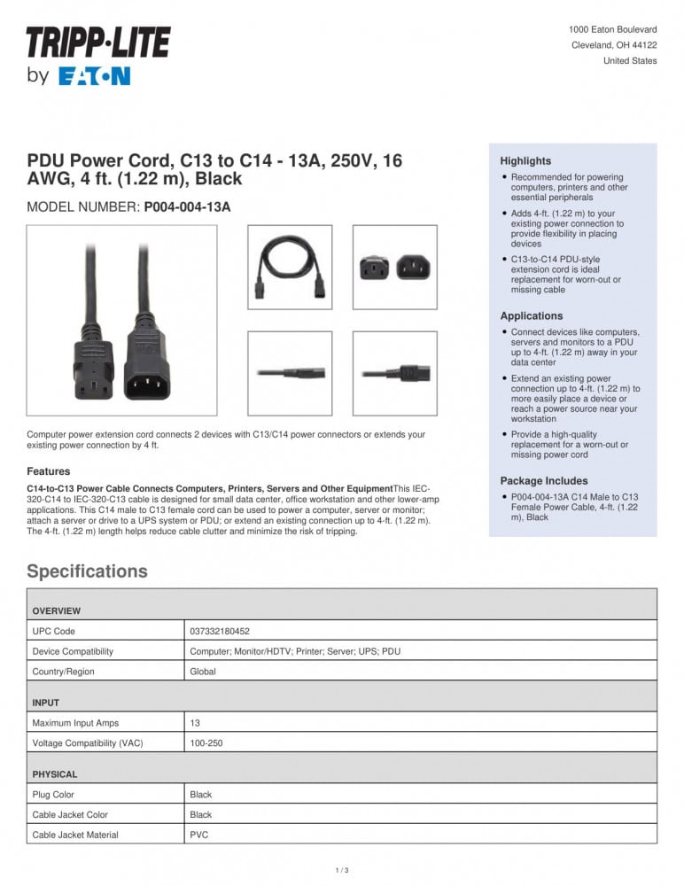 P004-004-13A technical document page 1