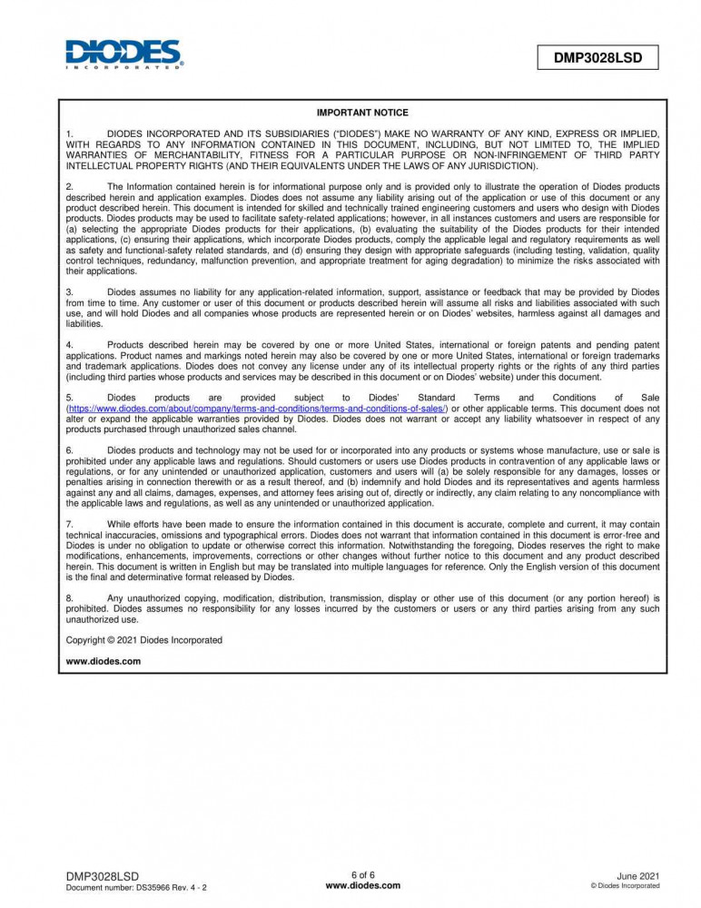 DMP3028LSD-13 datasheet page 6