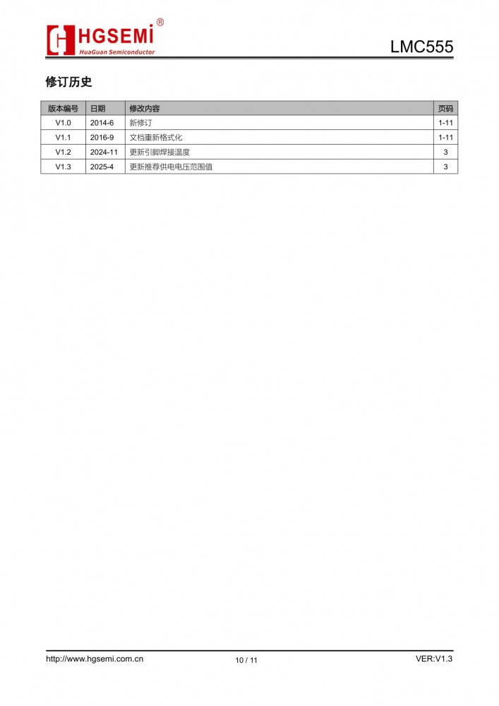 LMC555M/TR datasheet page 10