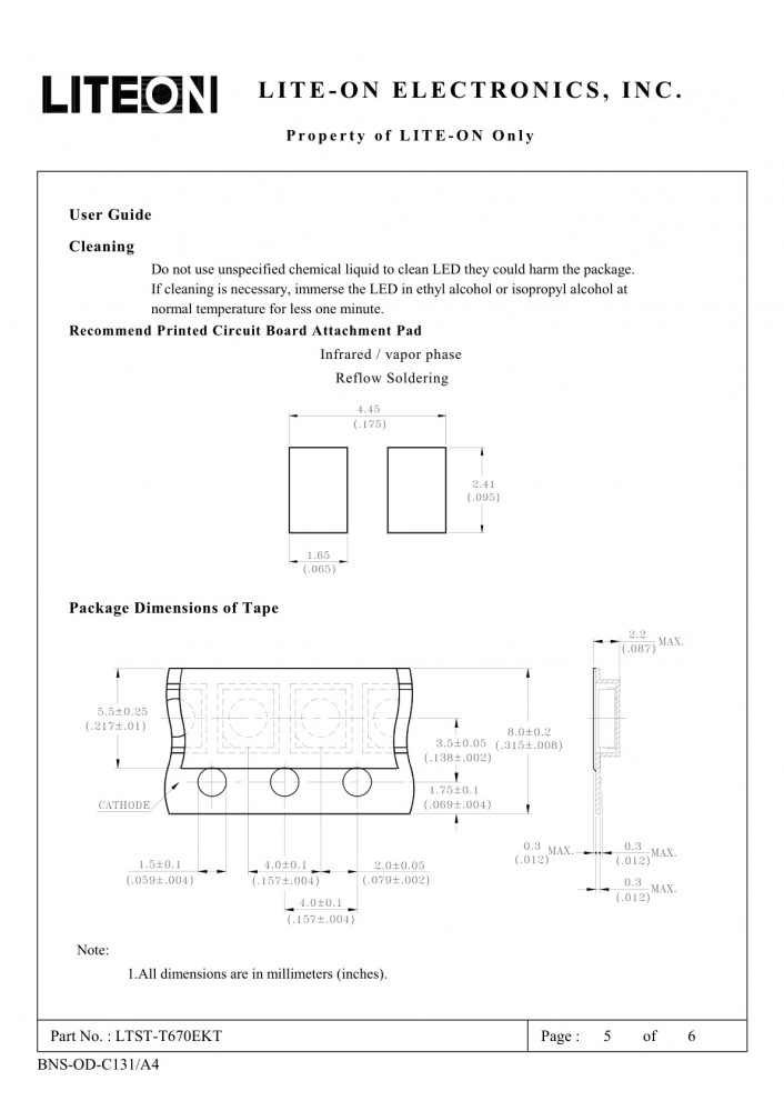 LTST-T670EKT datasheet page 5