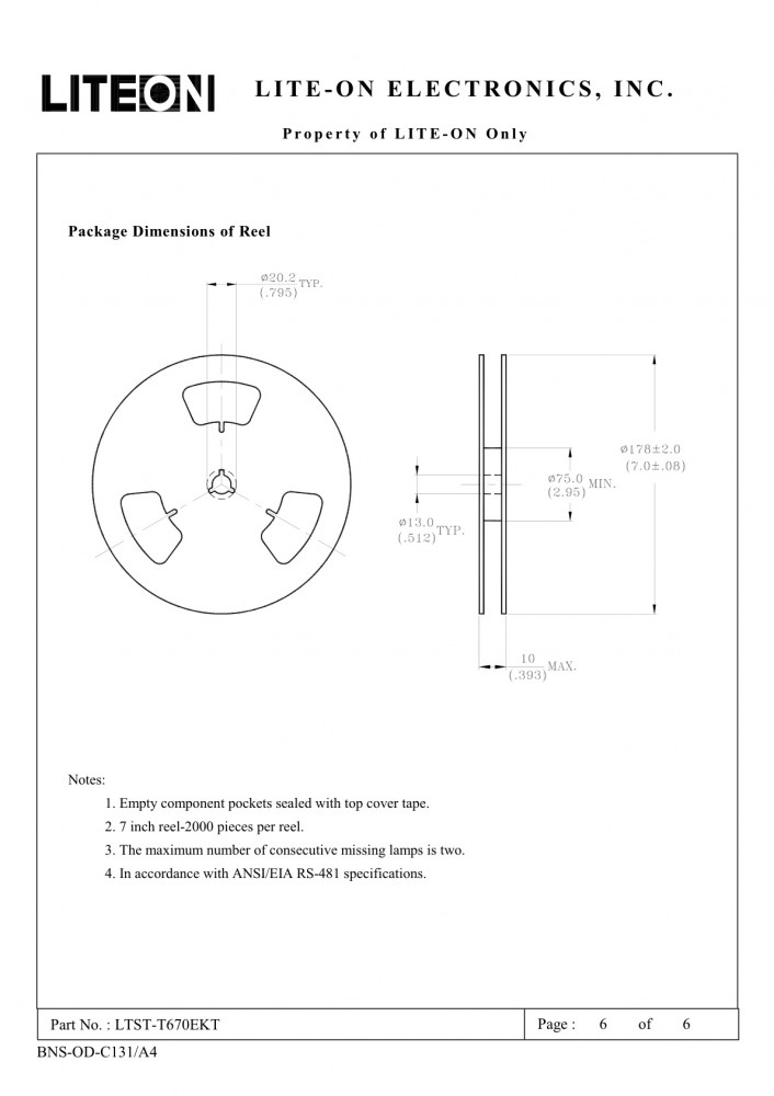 LTST-T670EKT datasheet page 6