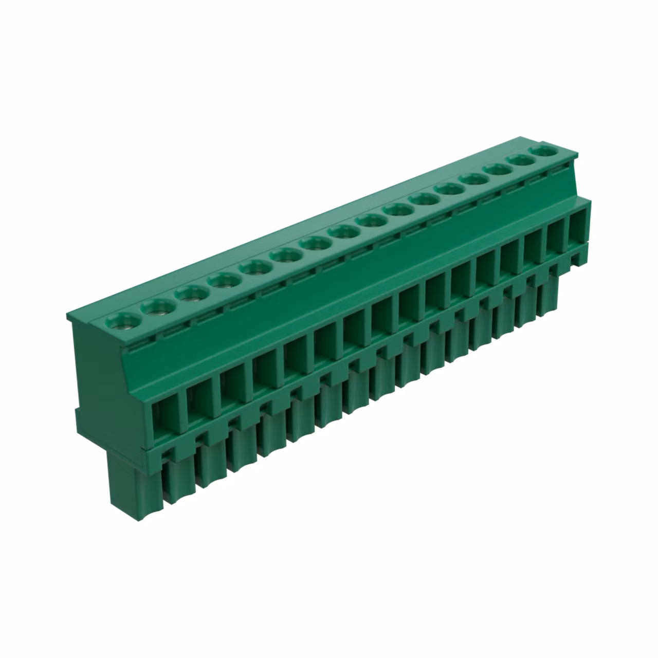 3.81mm Pitch Eurostyle Vertical Plug, Rear Wire Entry, Green Housing, Gold (Au) Plated, 16 Circuits for sale