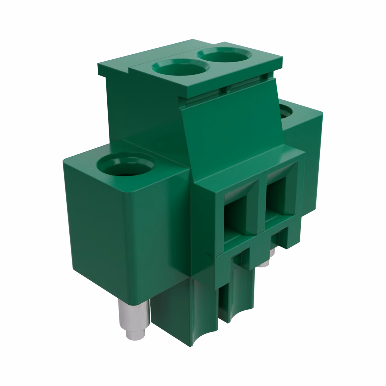 3.81mm Pitch Eurostyle Vertical Plug, with Retention Screws and Reverse Imprinting, Rear Wire Entry, Green Housing, Gold (Au) Plated, 2 Circuits for sale