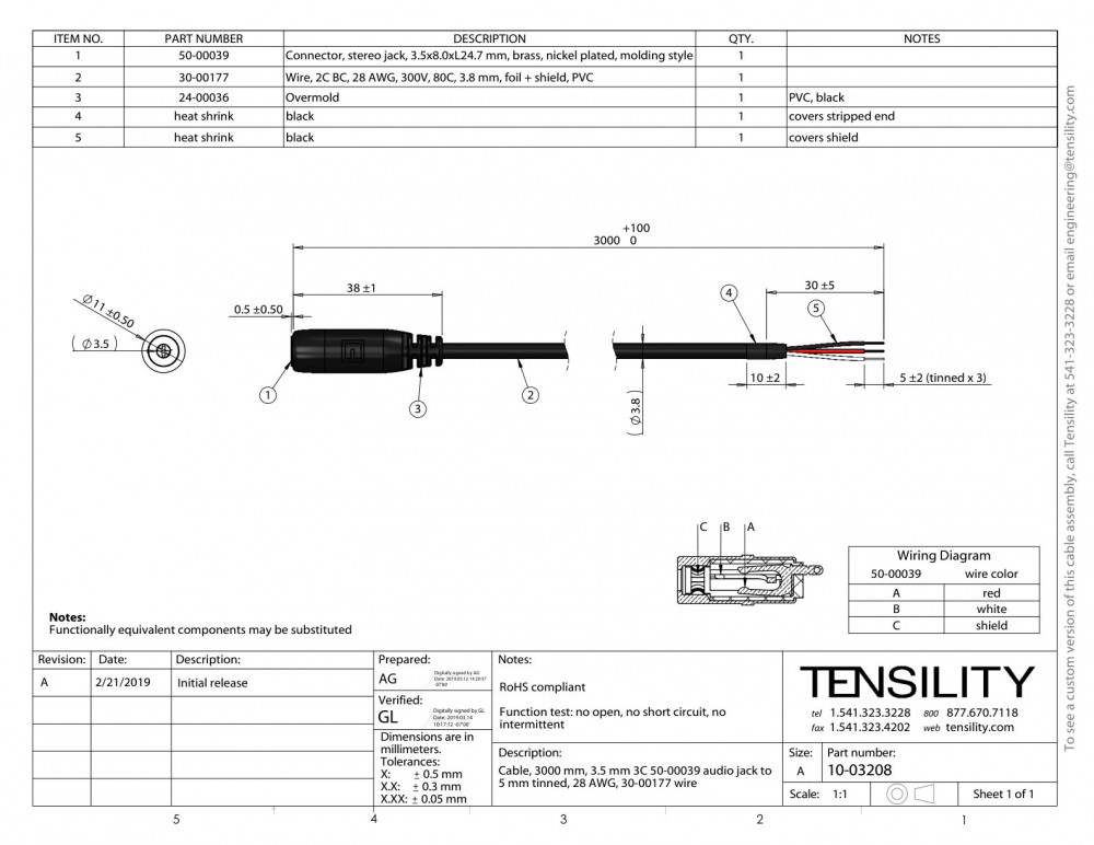 Tensility International 10-03208 product drawing