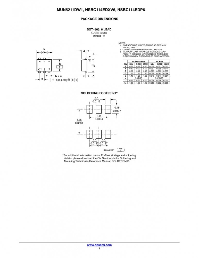 MUN5211DW1T1G datasheet page 7