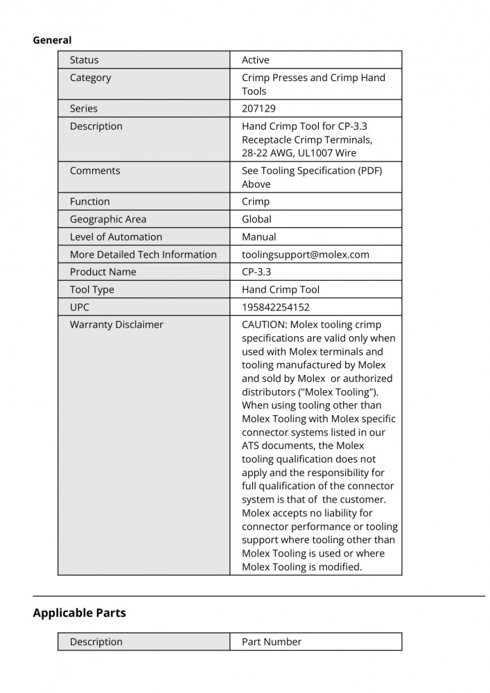 Product documentation image 2 for MOLEX 2133095100