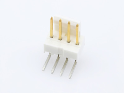 KK 254 Solid Header, Right-Angle, with Friction Lock, 4 Circuits, 0.51µm Gold (Au) Plating, Bag for sale