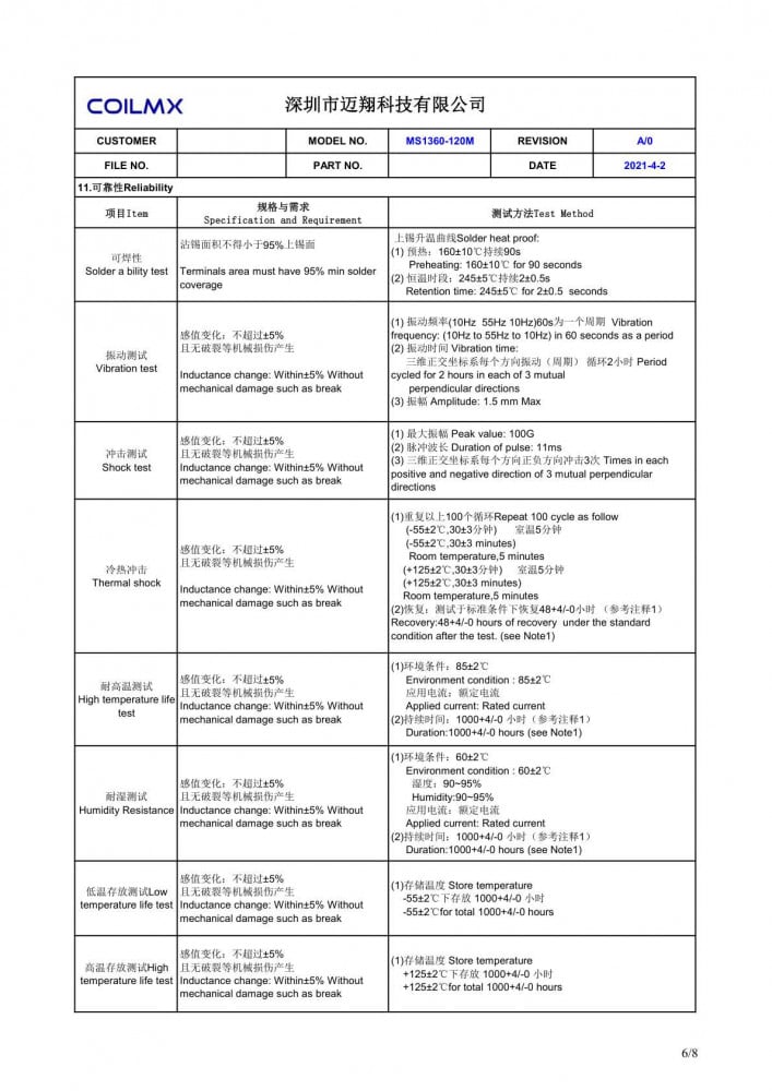 MS1360-120M specification page 6