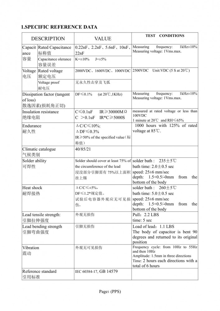 Jimson PPS specification page 2