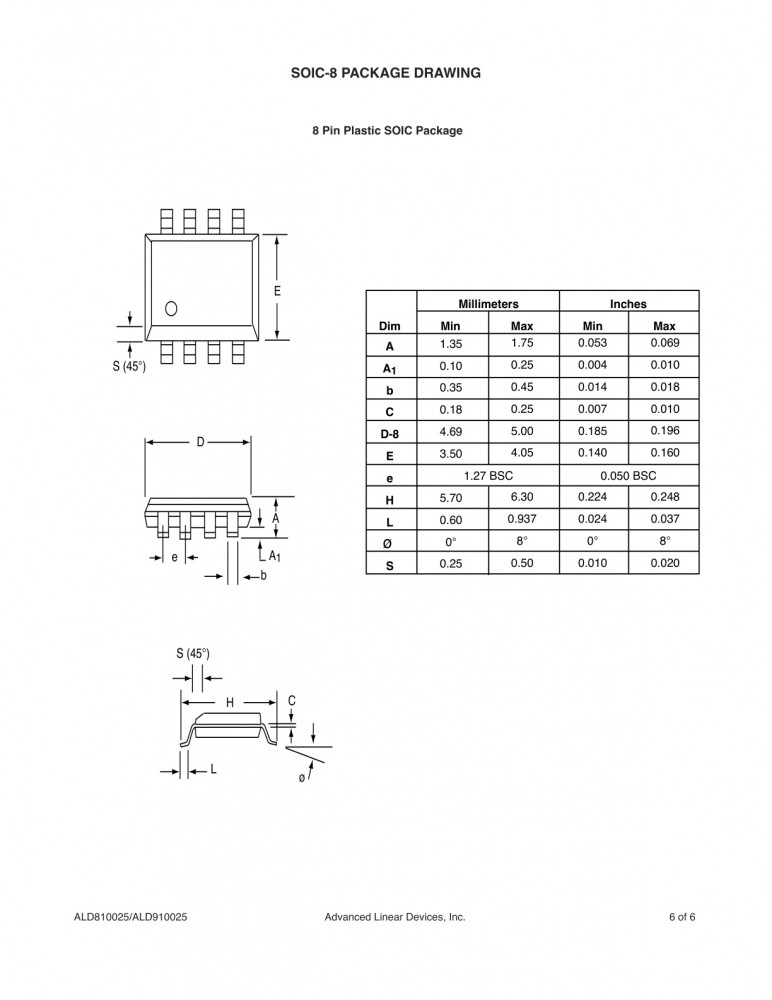 ALD810025SCL technical document page 6