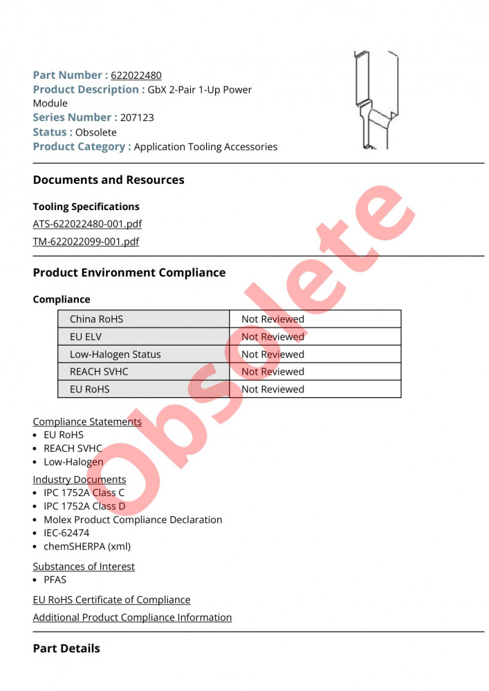 Molex 622022480 tooling document preview, page 1