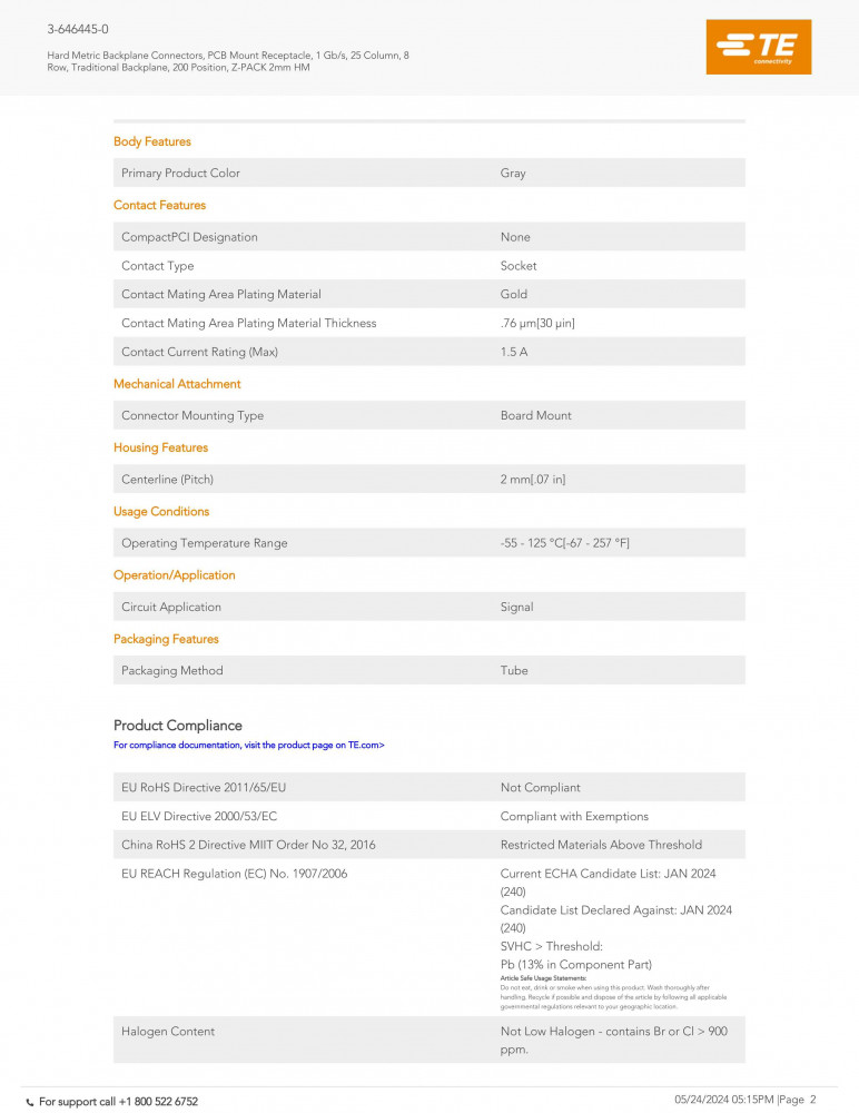 3-646445-0 technical document page 2
