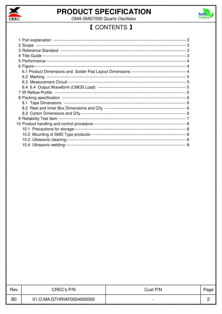CREC product approval sheet page 3