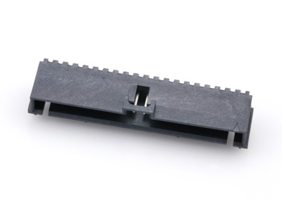 2.54mm Pitch SL Header, Single Row, Right-Angle, LCP, Shrouded, Through Hole, with Pegs, 0.75µm Selective Gold (Au) Plating, 18 Circuits