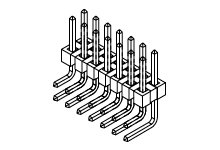 2.54mm Pitch C-Grid Header, Right-Angle, Through Hole, 32 Circuits, 0.38µm Gold (Au) Selective Plating, Tube Packaging, Lead-Free for sale
