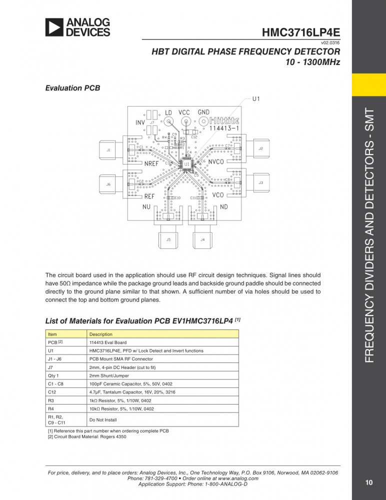 HMC3716LP4E datasheet page 10
