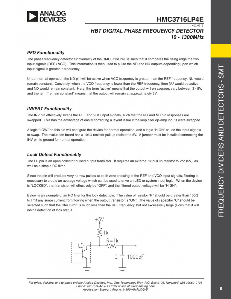 HMC3716LP4E datasheet page 8