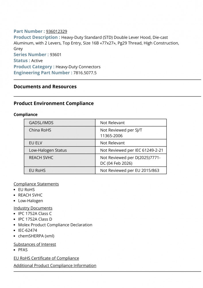 936012329 product document image, page 1