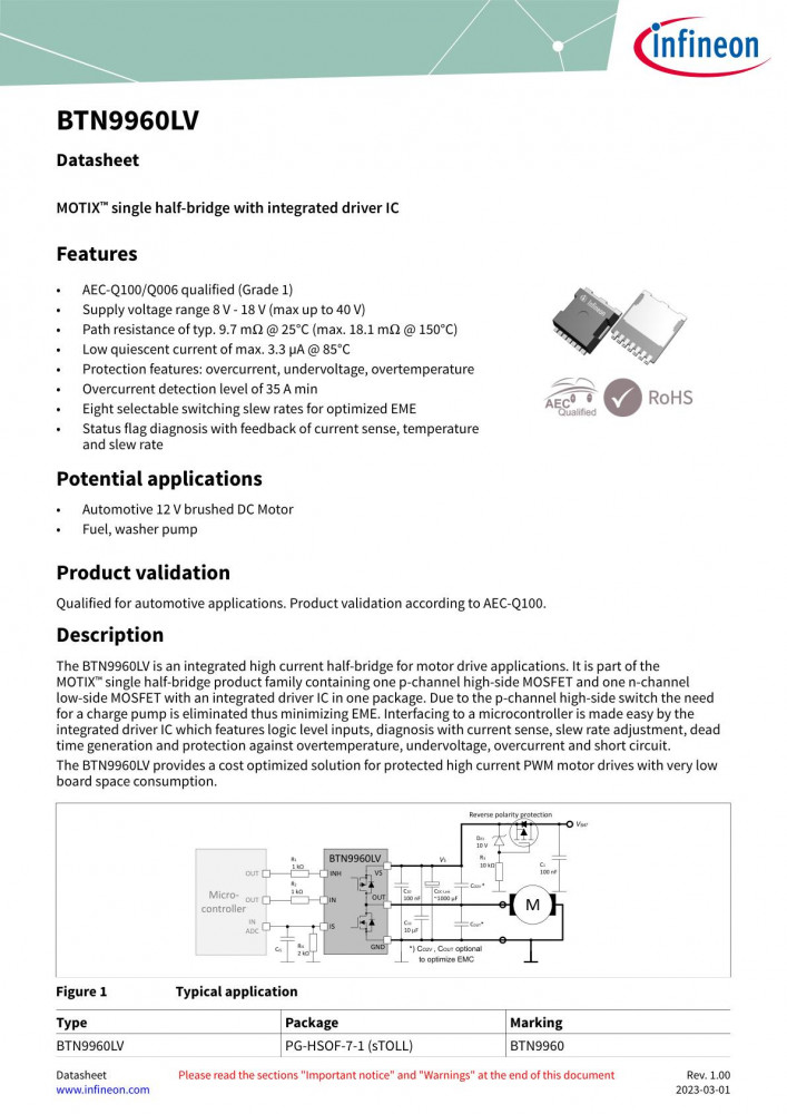 BTN9960LV datasheet page 1