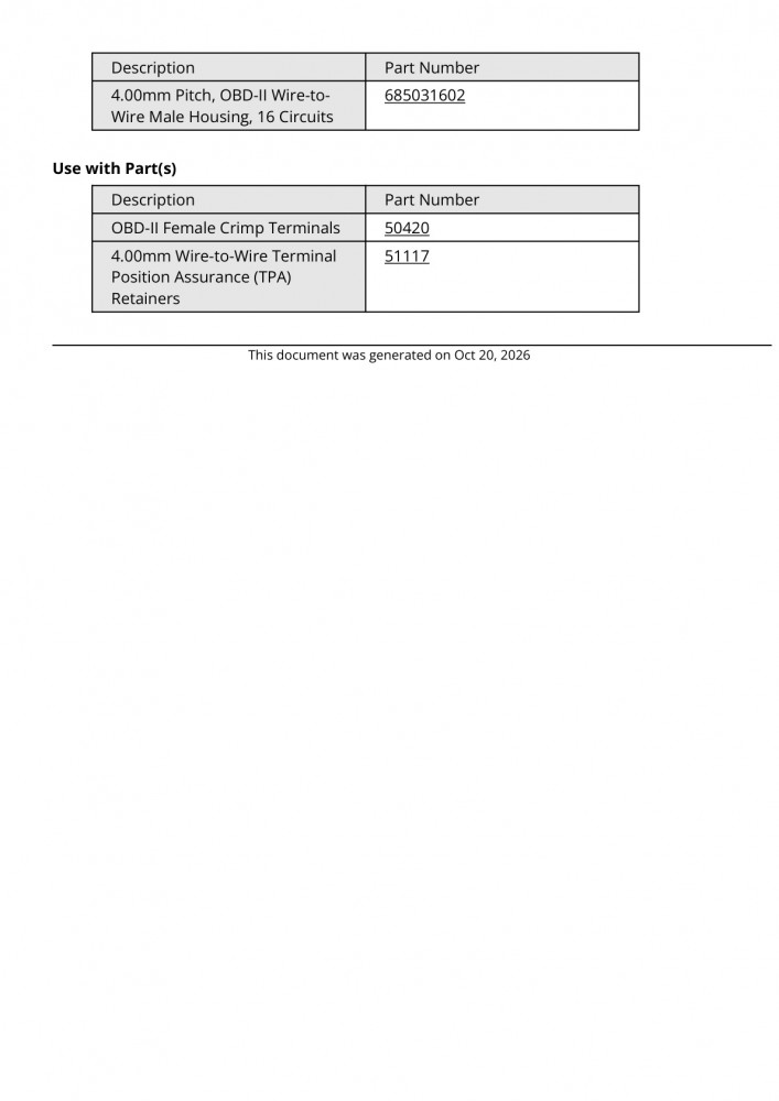 MOLEX 511151601 technical document image 3