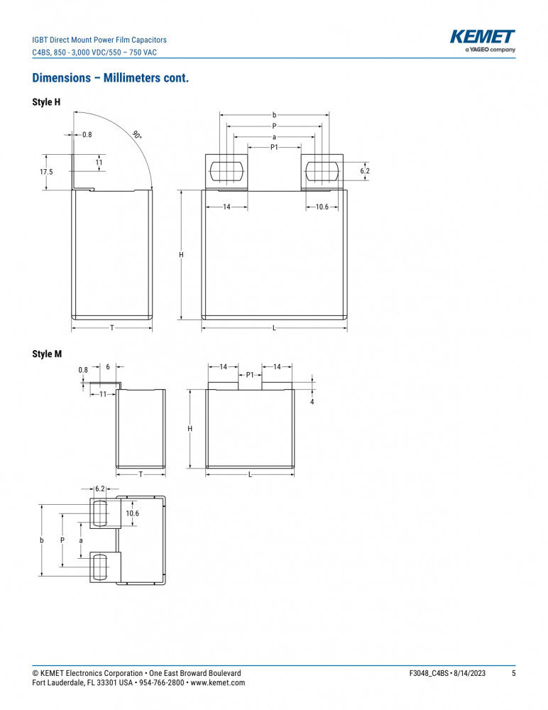 KEMET C4BS datasheet page 5