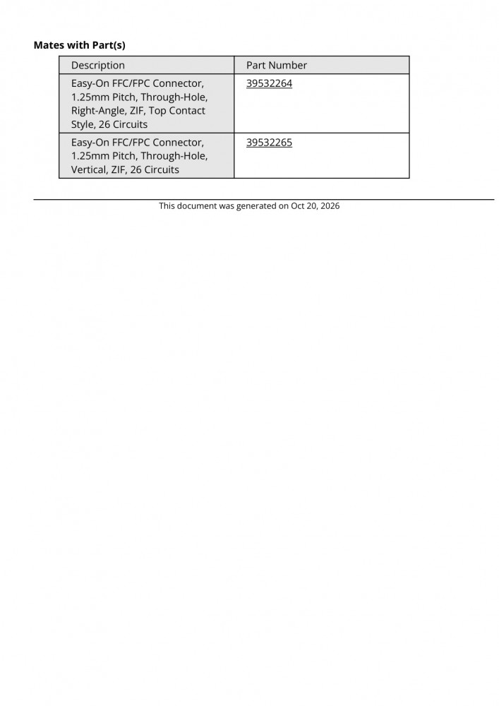 MOLEX 15268 family specification page 3