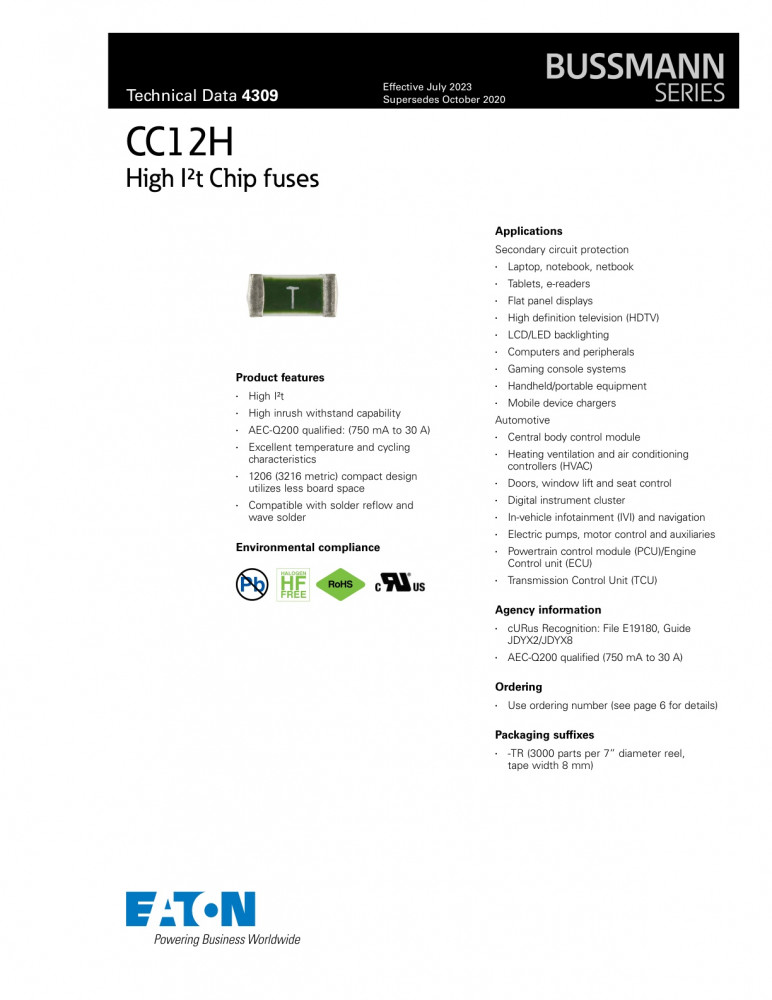 EATON CC12H4A-TR datasheet page 1