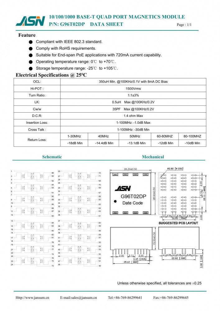G96T02DP technical document page