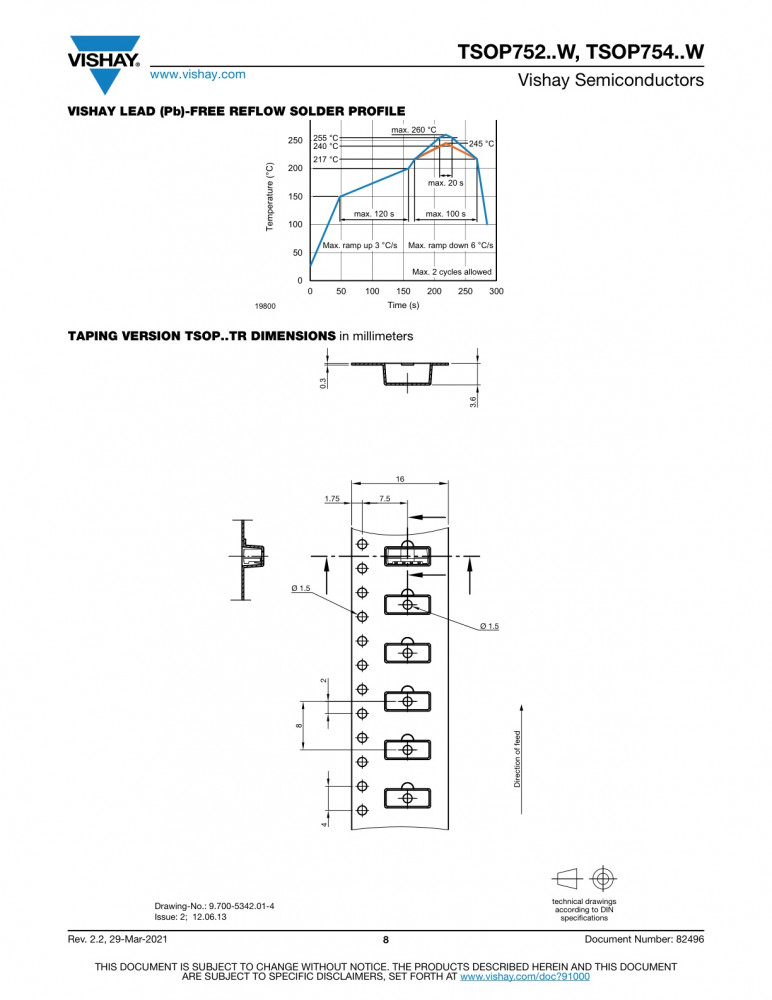 TSOP75456WTR datasheet page 8