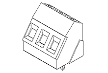 5.00mm Pitch Beau Eurostyle Low Profile, 35° Wire Entry, Single Level Modular Terminal Block, 9 Circuits