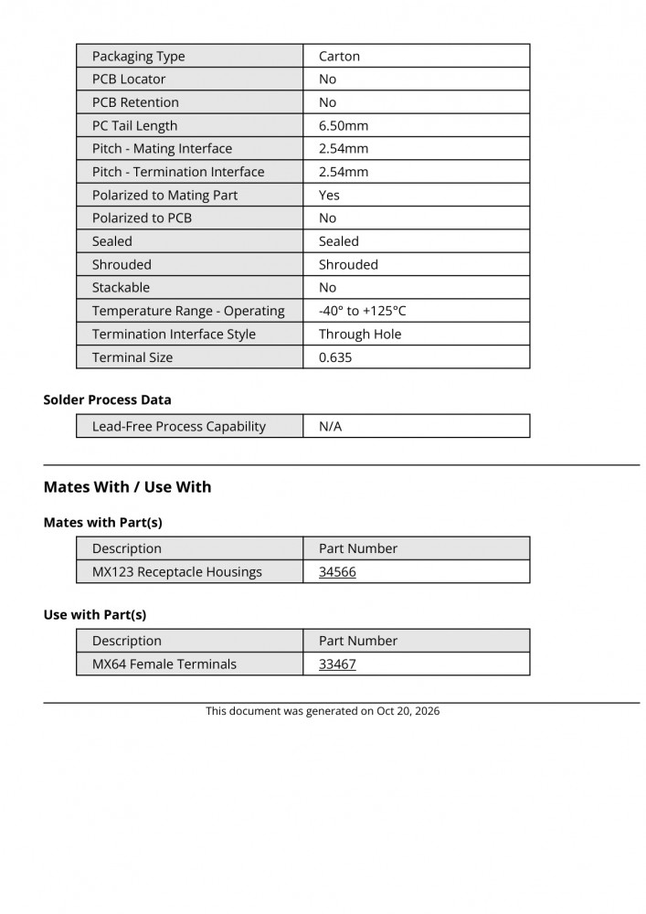 MOLEX 313874001 technical document image, page 3
