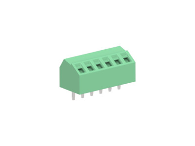 3.50mm Pitch Eurostyle 55° Wire Entry Fixed Mount PCB Terminal Block, 10 Circuits