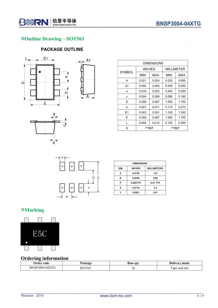 BNSP3004-04XTG datasheet page 4