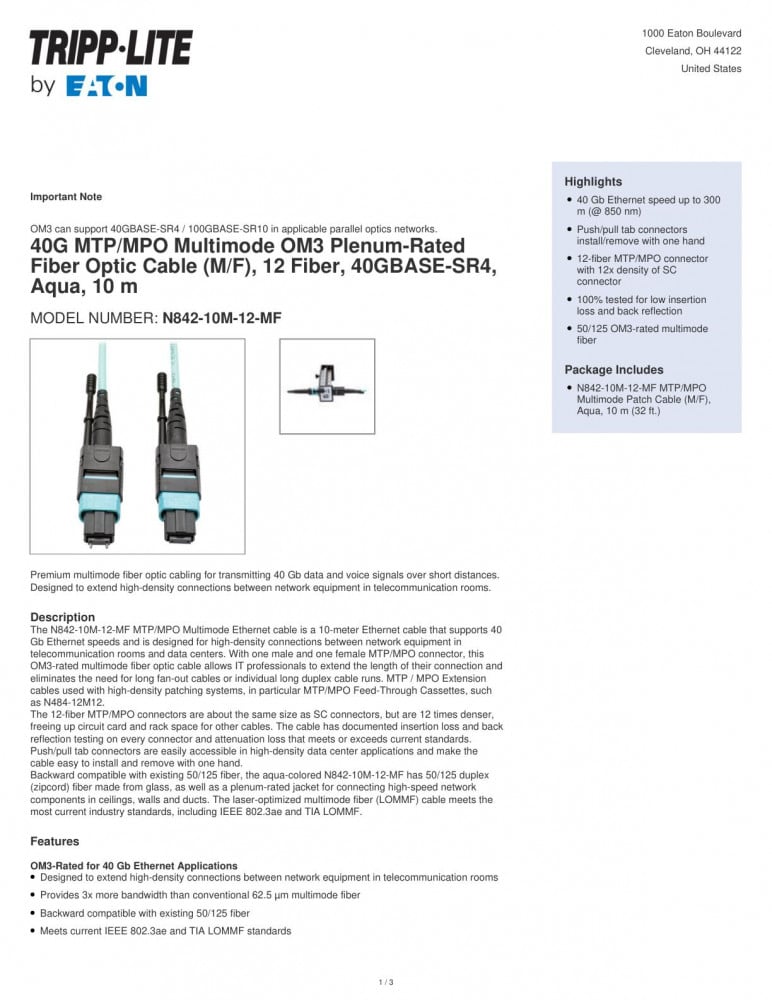N842-10M-12-MF technical document page 1