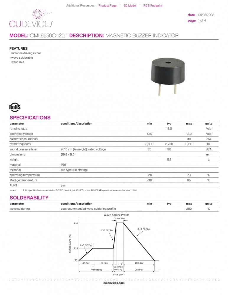 CMI-9650C-120 datasheet page 1