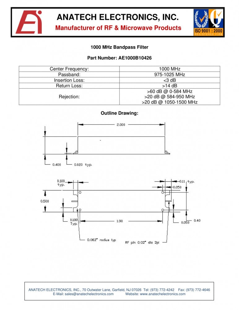 AE1000B10426 technical document page 1