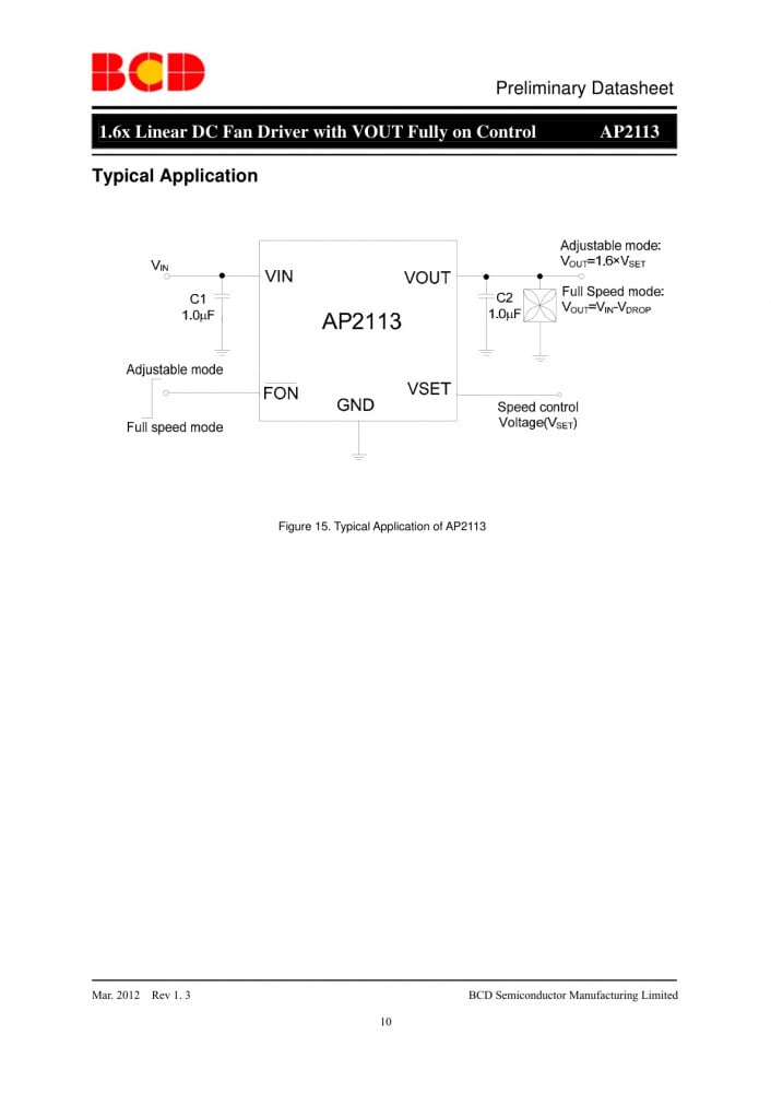 AP2113 datasheet page 10