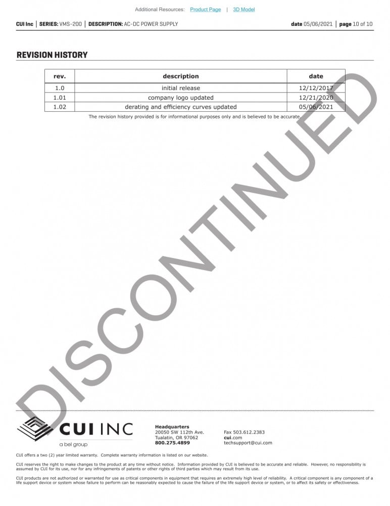 VMS-200-24 datasheet page 10