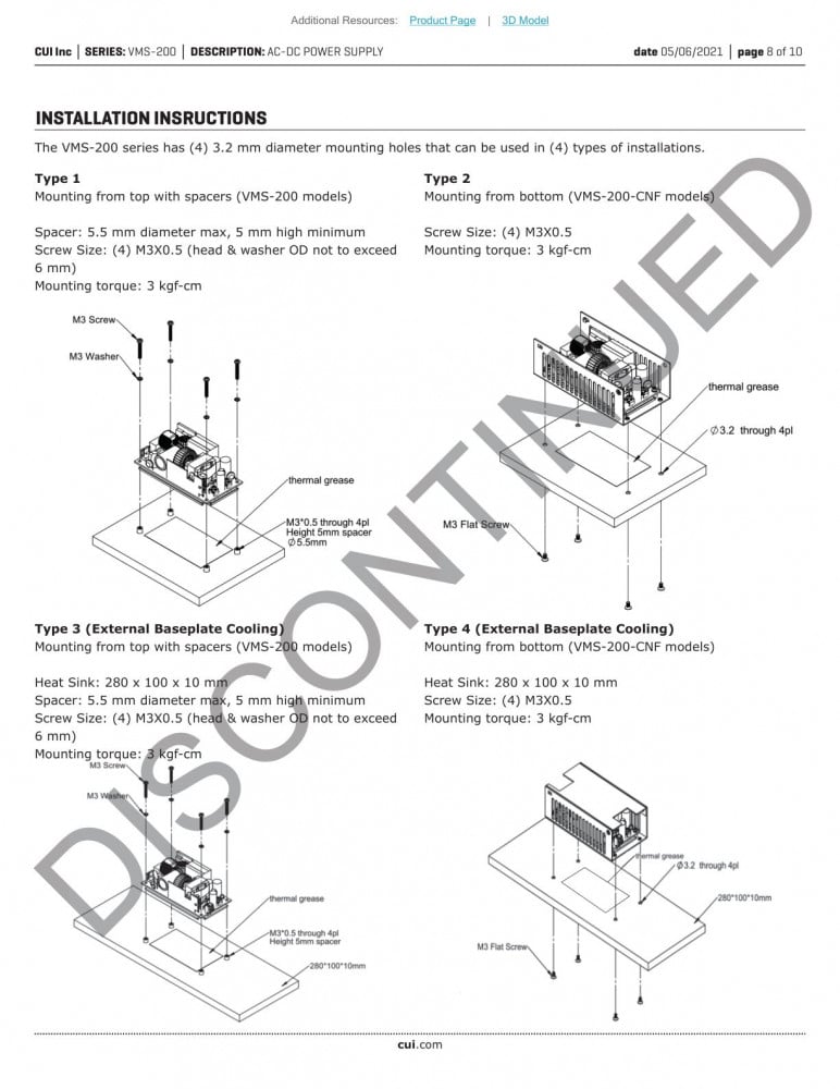 VMS-200-24 datasheet page 8