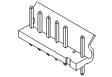 2.54mm MX64 Sealed Single Row Crimp Housing, GET Terminal, Brown, 6 Circuits, Key C, with CPA Lock