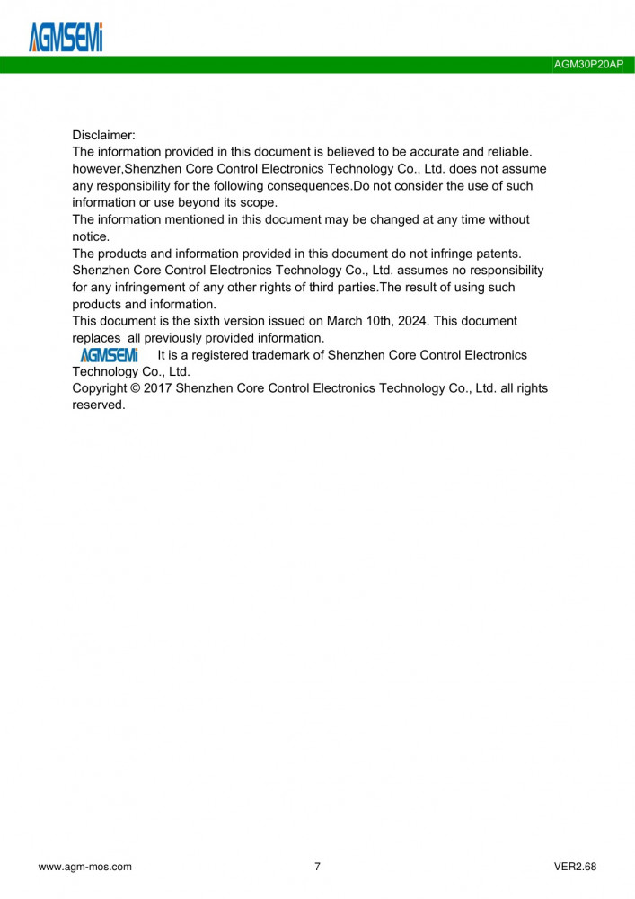 AGM30P20AP technical document page 7