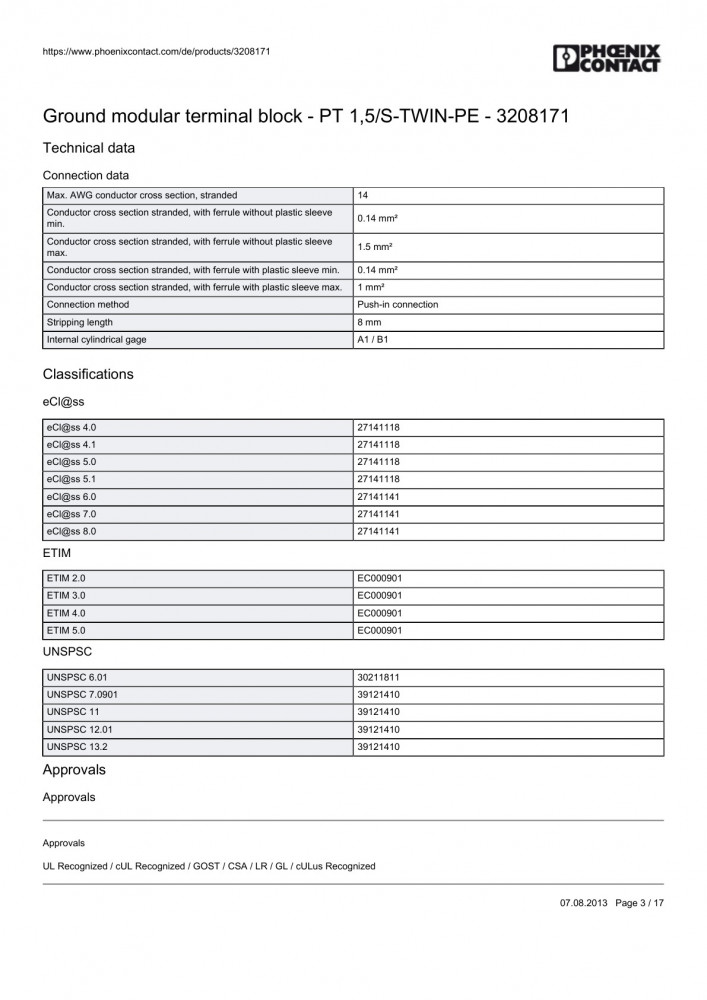 PT 1,5/S-TWIN-PE 3208171 technical document page 3
