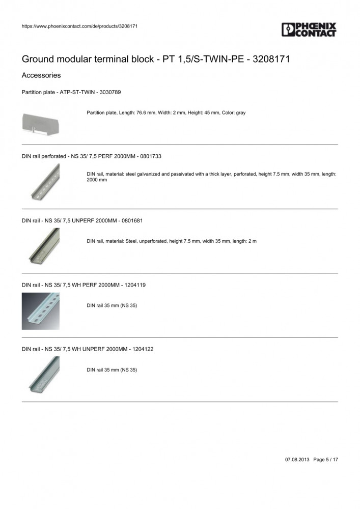 PT 1,5/S-TWIN-PE 3208171 technical document page 5